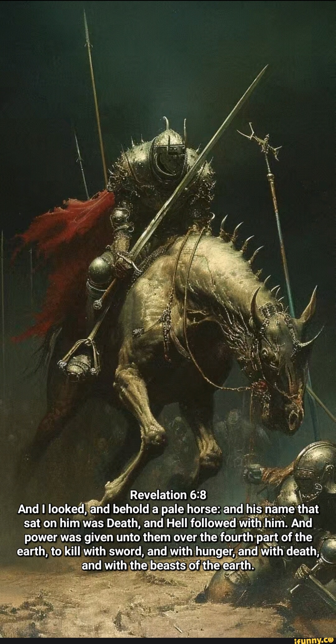 Revelation And I looked, and behold a pale horse: and his name that sat ...