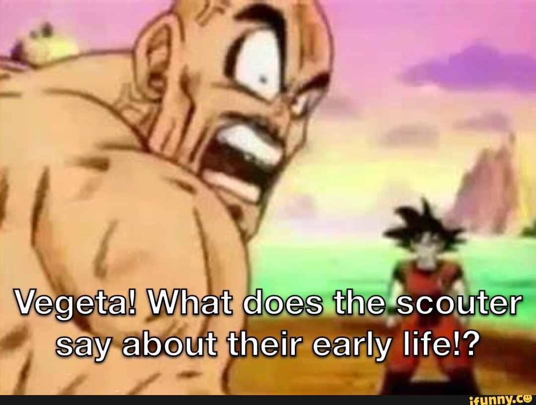 Vegeta! What does the scouter say about their early life!? - iFunny