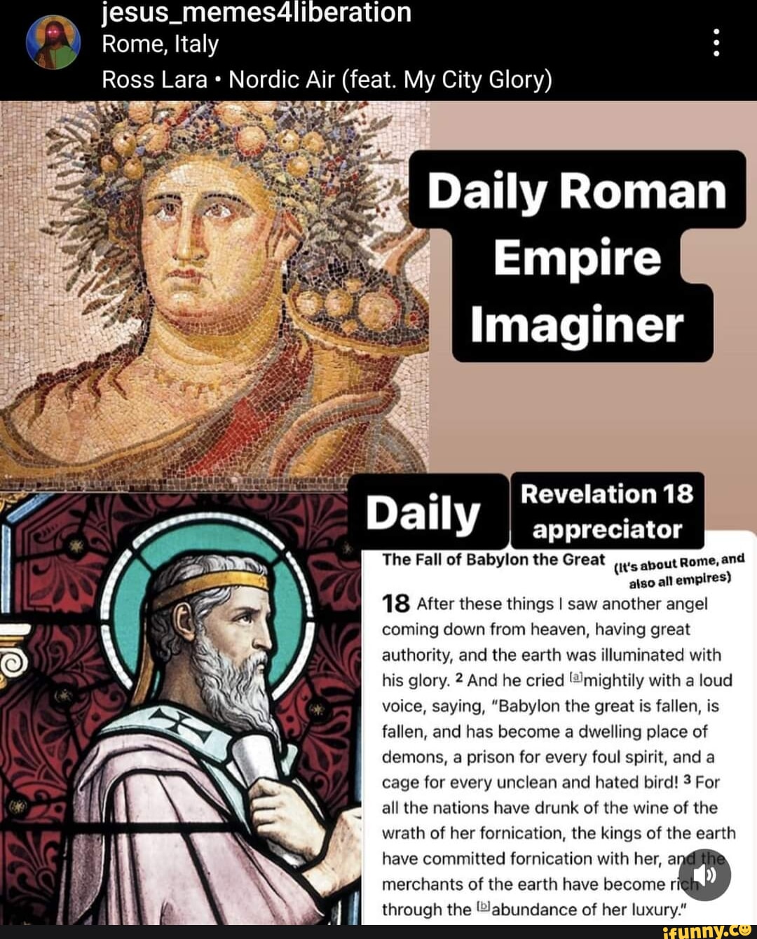 Jesus_memes4liberation Rome, Italy Ross Lara Nordic Air (feat. My City ...