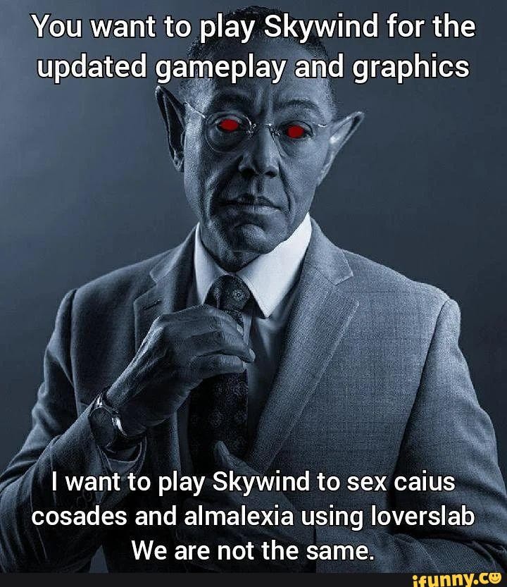 You want to play Skywind for the updated gameplay and graphics I want ...