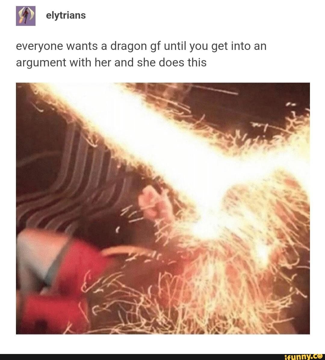 Everyone wants a dragon gf until you get into an argument with her and ...