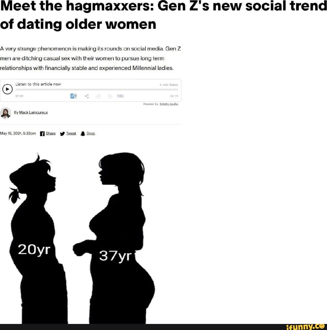 Meet the hagmaxxers: Gen Z's new social trend of dating older women A ...