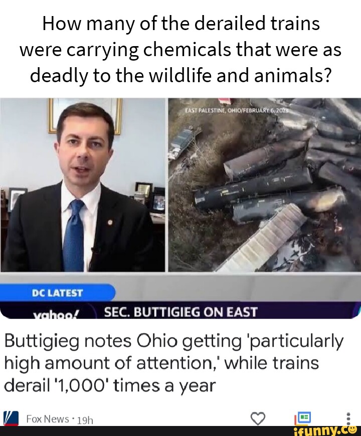 How many of the derailed trains were carrying chemicals that were as ...