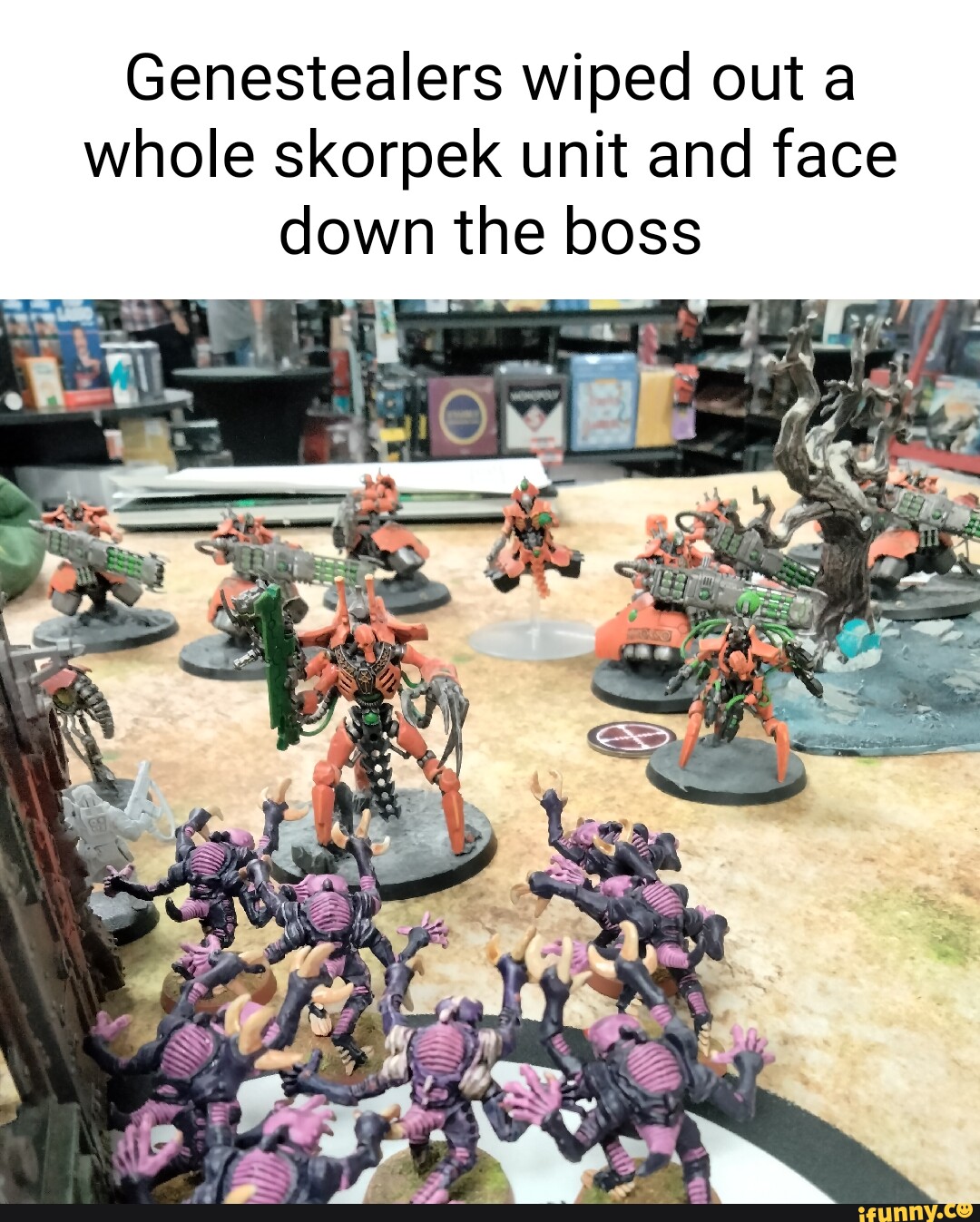 Genestealers wiped out a whole skorpek unit and face down the boss 4 ...