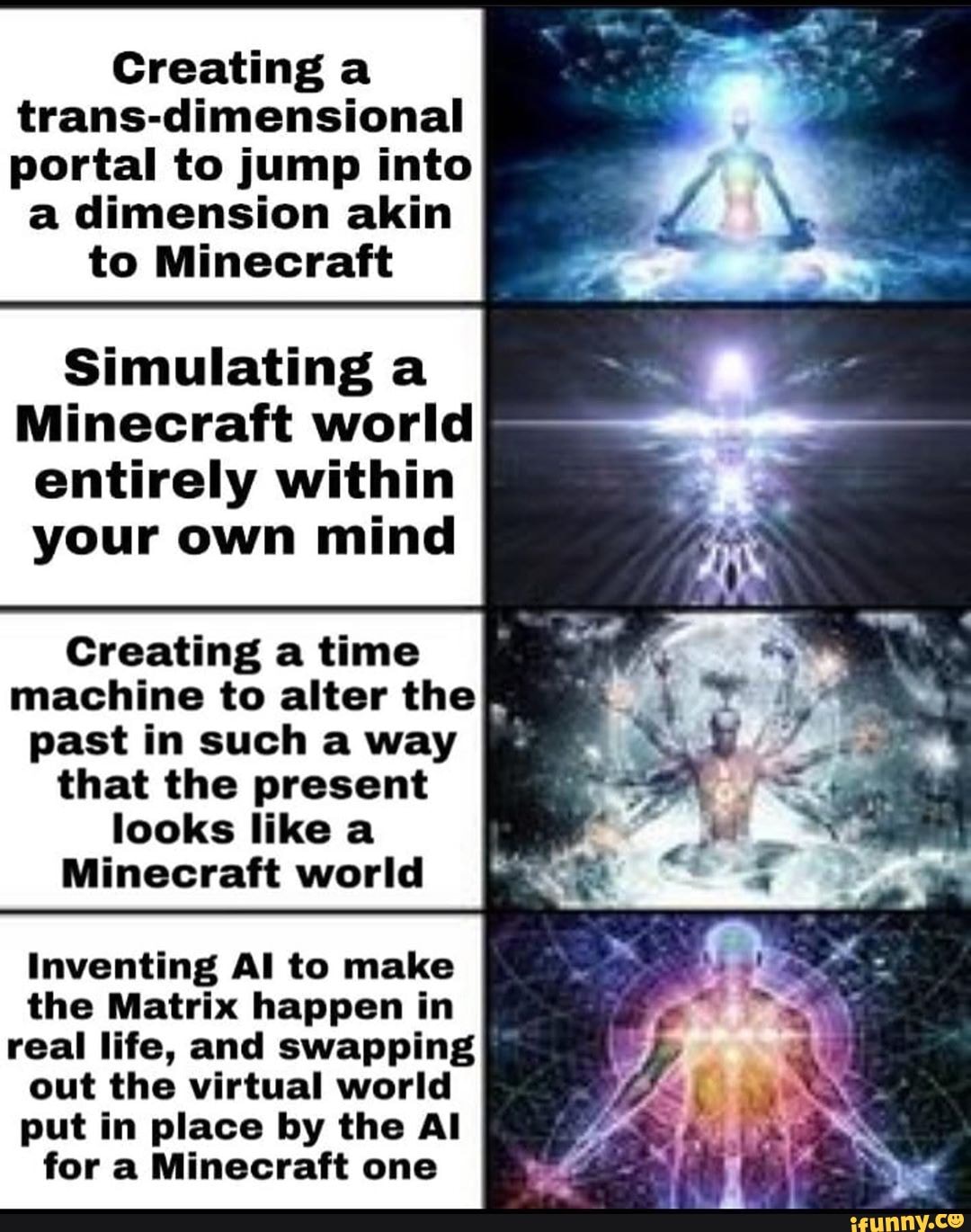 Creating a trans-dimensional portal to jump into a dimension akin to ...