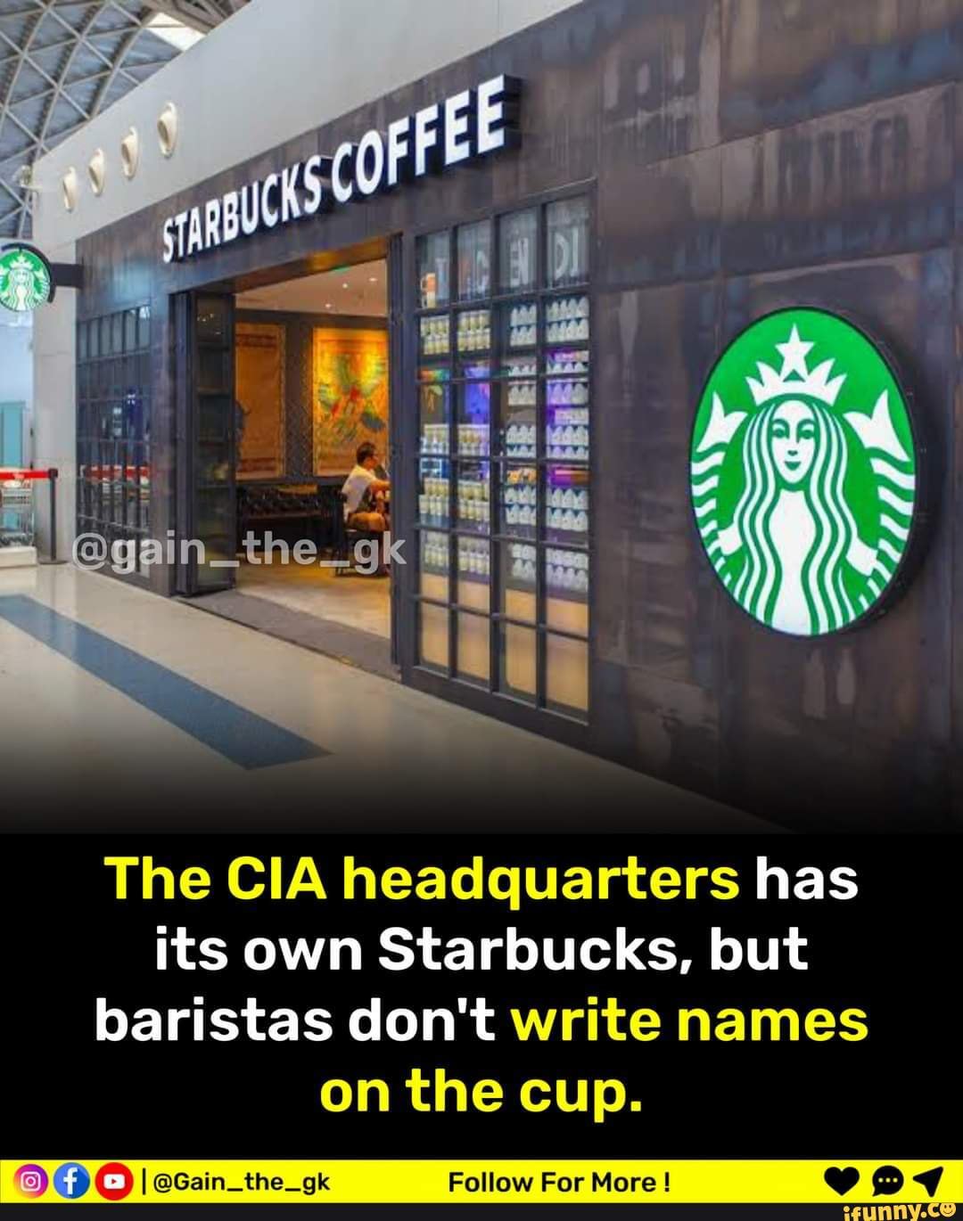 SS The CIA headquarters has its own Starbucks, but baristas don't write ...