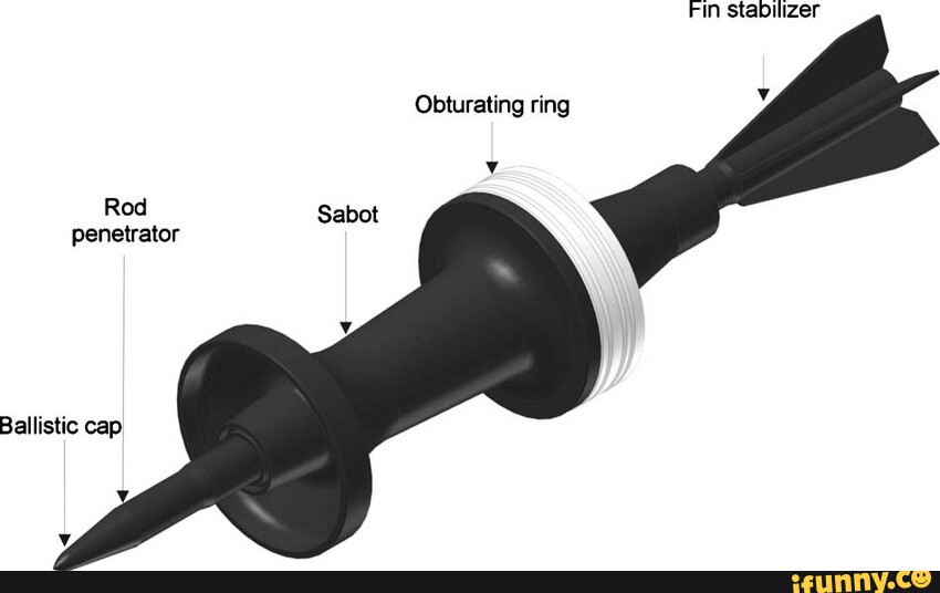 Fin stabilizer Obturating ring Rod Sabot penetrator Ballistic cap - iFunny