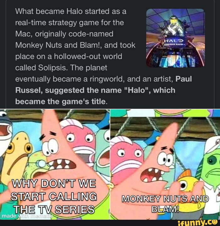 What became Halo started as a real-time strategy game for the Mac ...