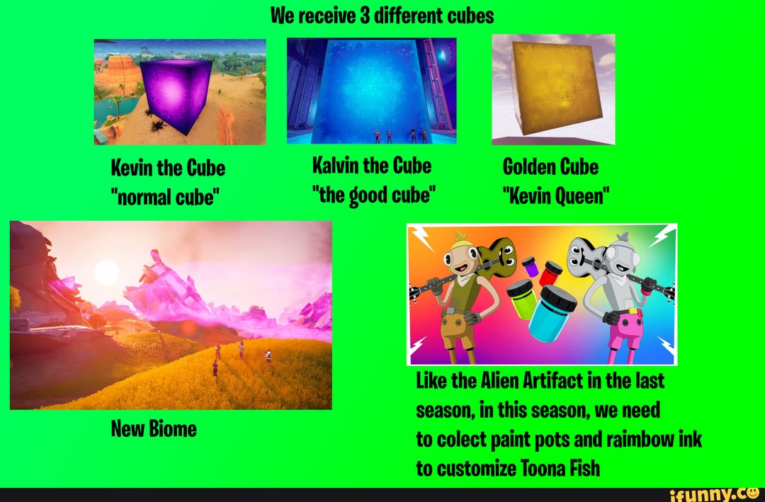 We receive 3 different cubes Kevin the Cube Kalvin the Cube Golden Cube ...