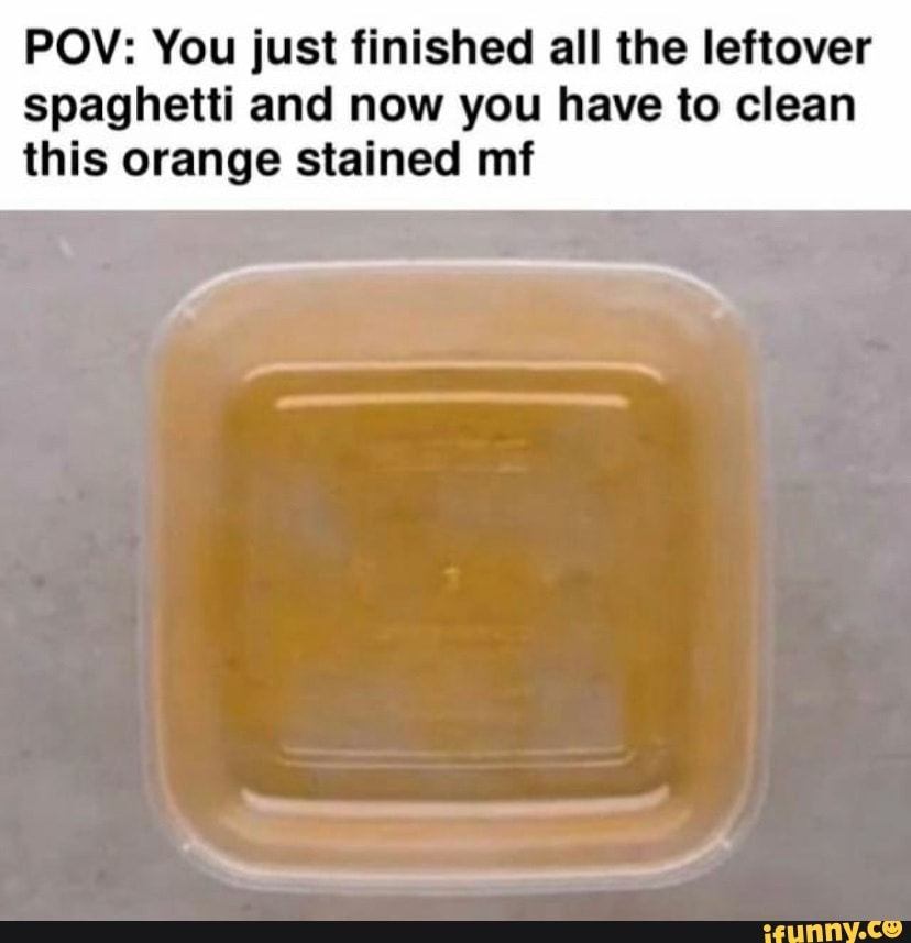 POW: You just finished all the leftover spaghetti and now you have to ...