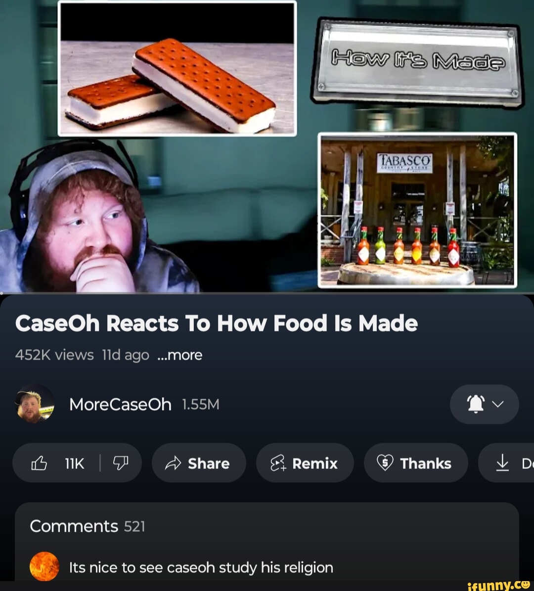 CaseOh Reacts To How Food Is Made 452K views lld ago ...more Be ...