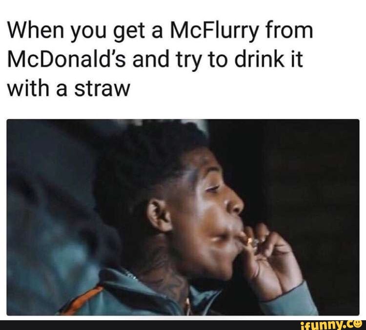 When you get a McFlurry from McDonald's and try to drink it with a ...