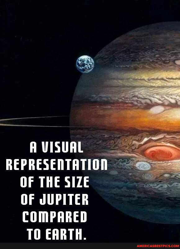 A VISUAL REPRESENTATION OF THE SIZE OF JUPITER COMPARED TO EARTH ...