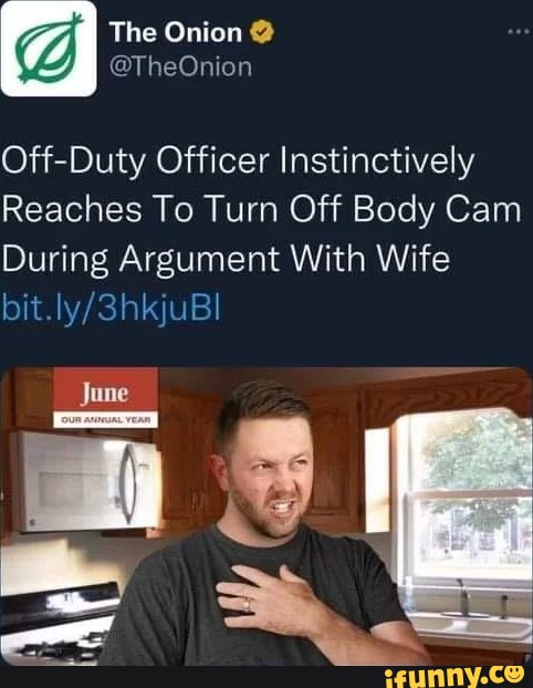 The Onion @ Z, @TheOnion Off-Duty Officer Instinctively Reaches To Turn ...
