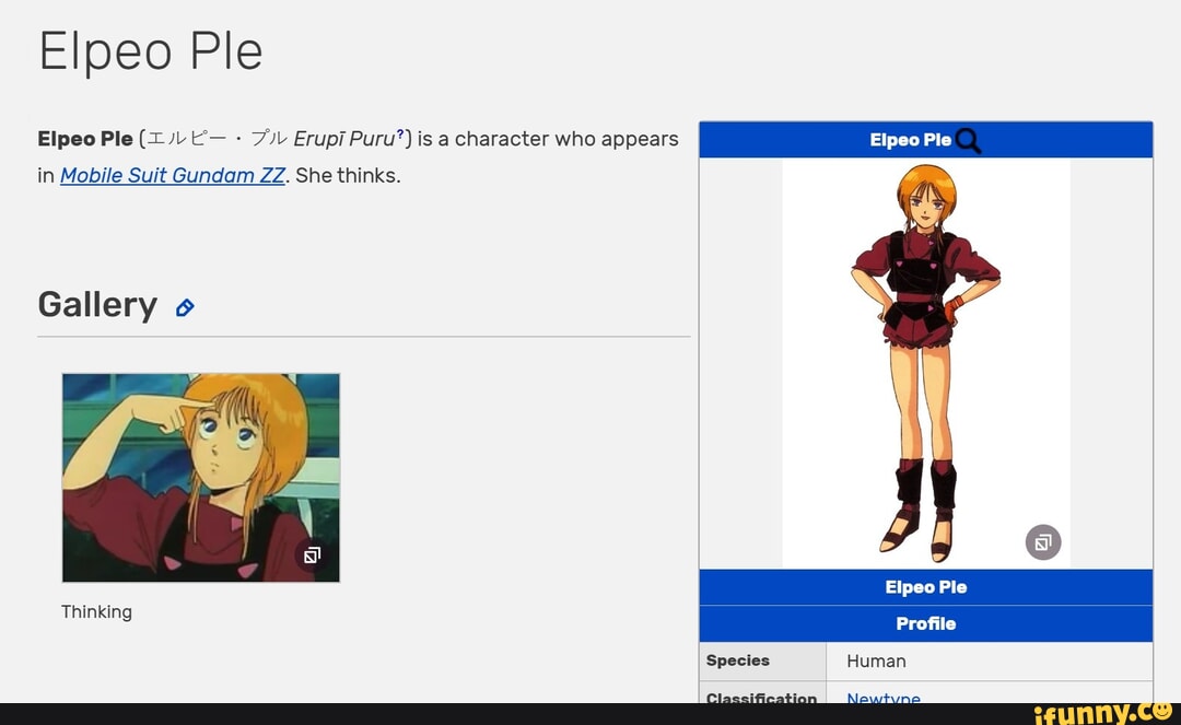 Elpeo Ple Elpeo Ple - Erupi Puru') is a character who appears in Mobile ...