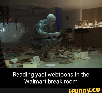 Reading yaoi webtoons in the Walmart break room - iFunny