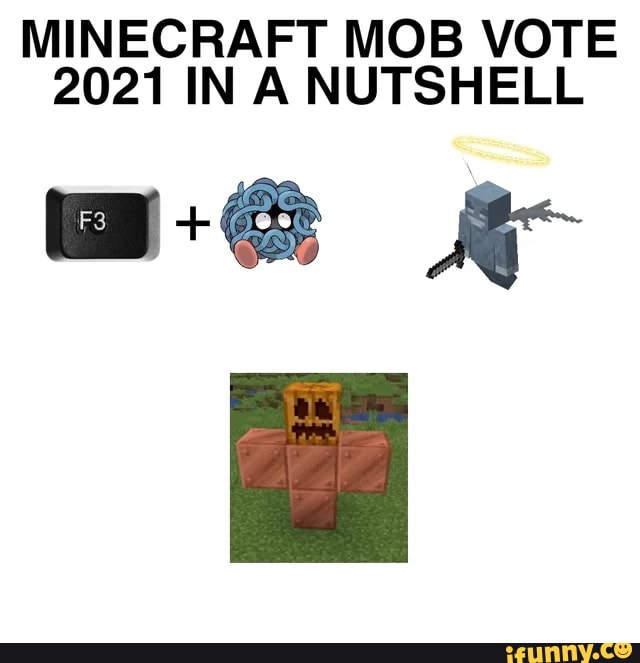 MINECRAFT MOB VOTE 2021 IN A NUTSHELL me - iFunny