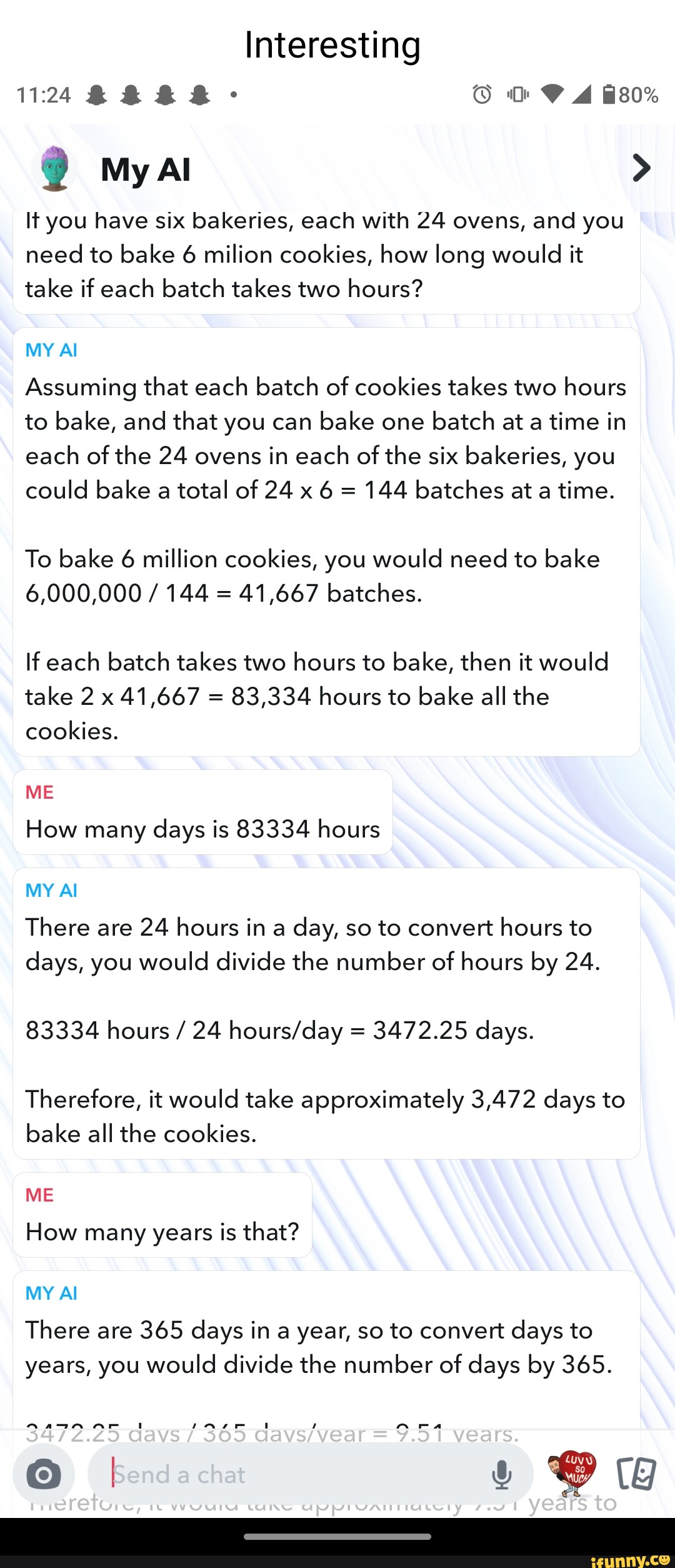 Interesting 1124 AD It you have six bakeries, each with 24 ovens, and ...