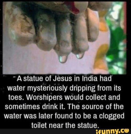 ~A statue of Jesus in India had water mysteriously dripping from its ...