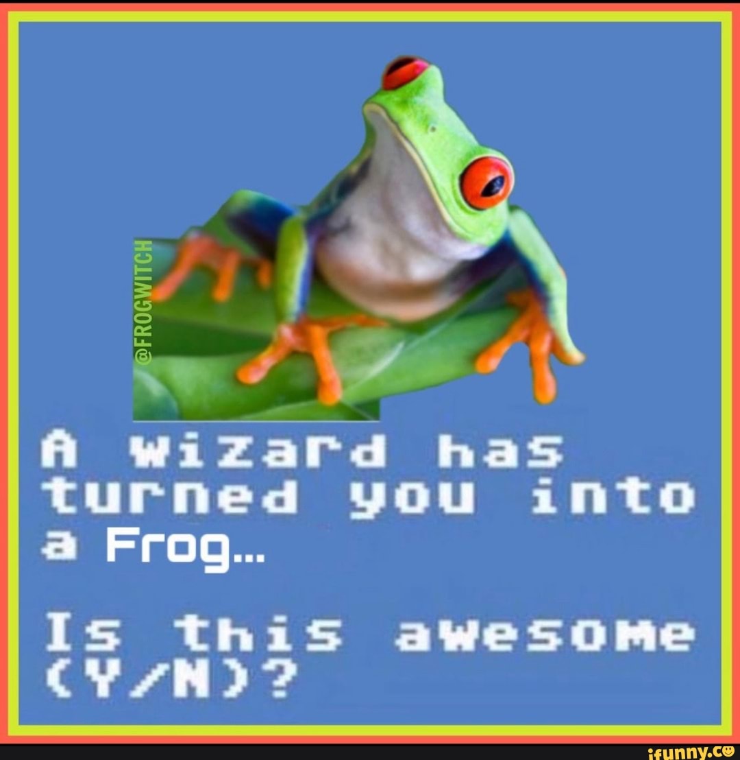 A wizard has turned you into @ Frog... Is this awesome - iFunny Brazil