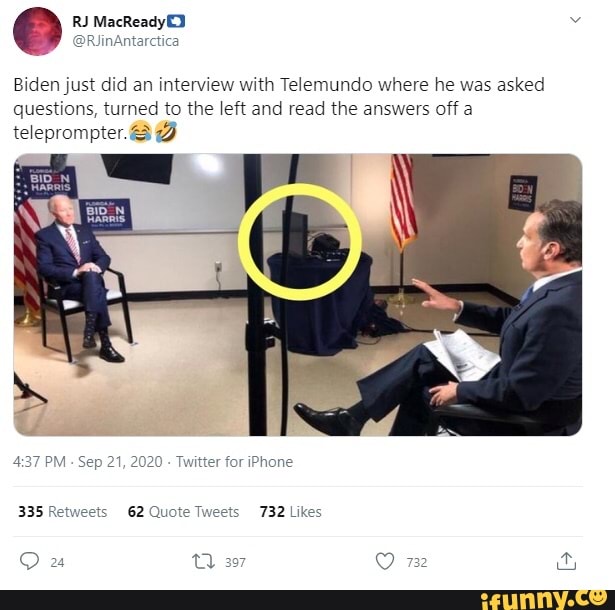 Biden just did an interview with Telemundo where he was asked questions ...