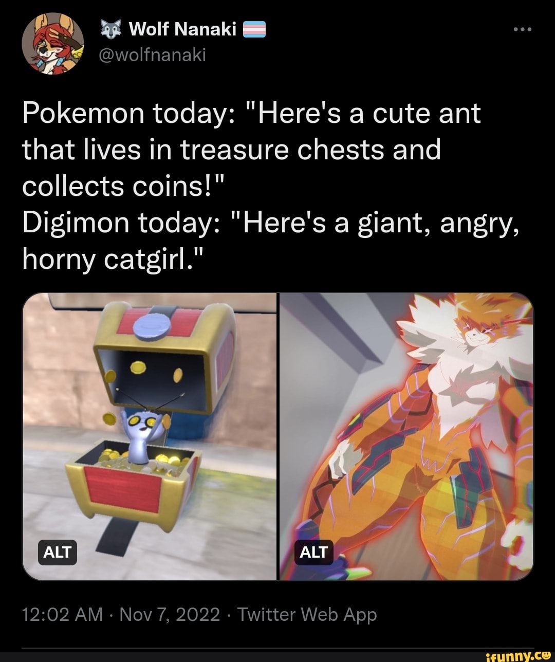 G@ Wolf Nanaki raid @wolfnanaki Pokemon today: "Here's a cute ant that ...