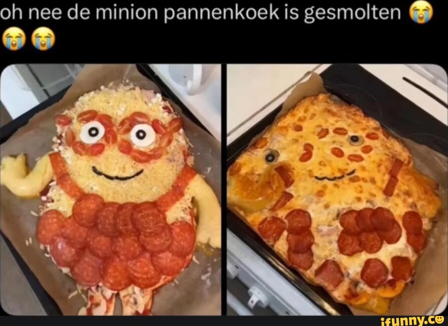 Oh nee de minion pannenkoek is gesmolten - iFunny