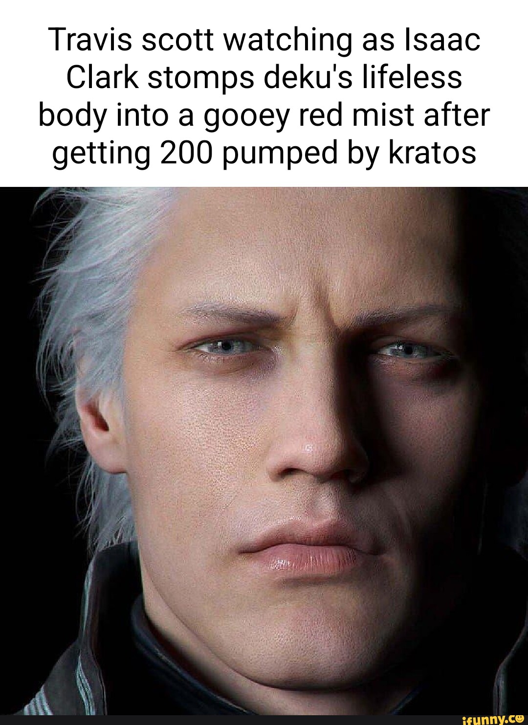 Travis scott watching as Isaac Clark stomps deku's lifeless body into a ...