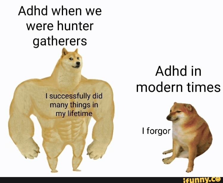 Adhd when we were hunter gatherers successfully did many things in my ...