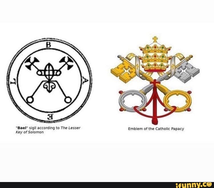 "Bael" sigil according to The Lesser Emblem of the Catholic Papacy Key ...