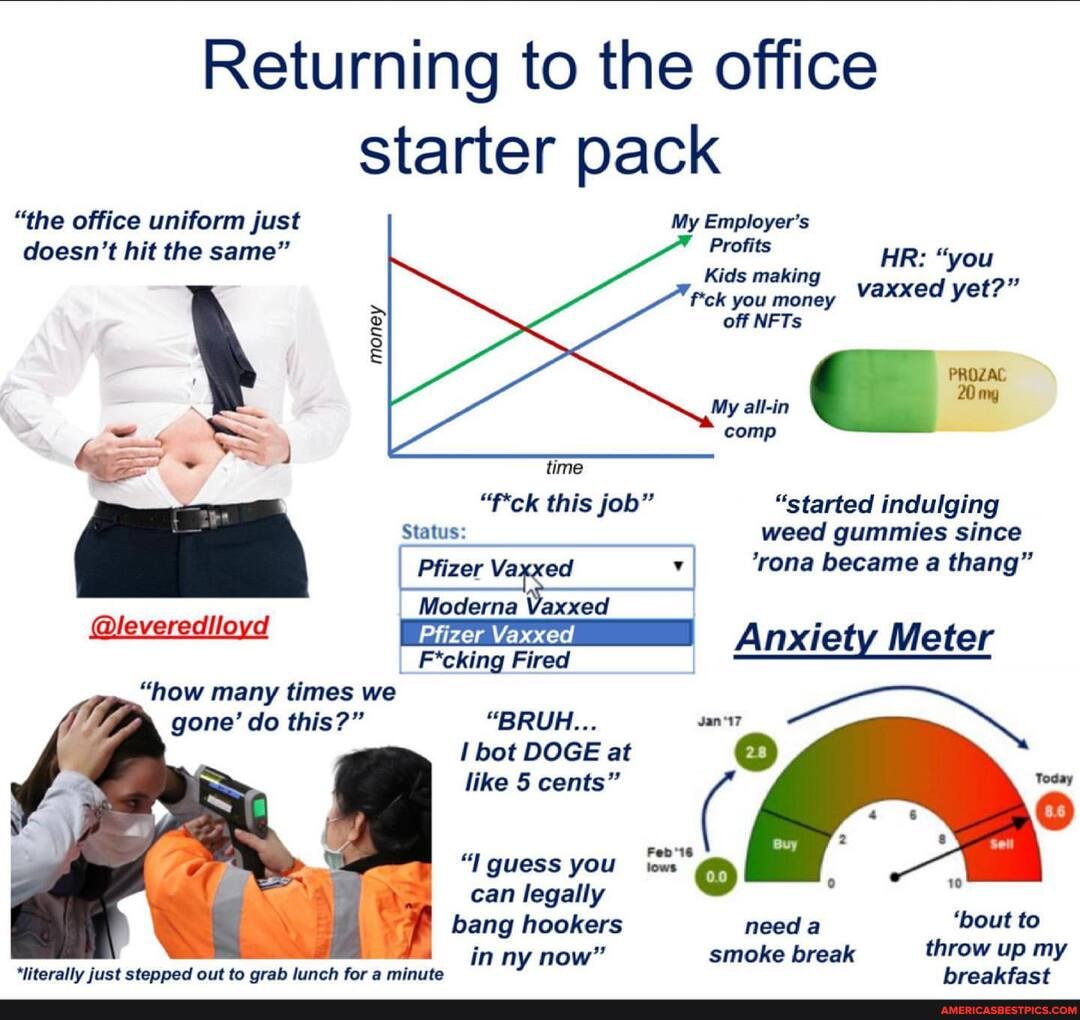 Returning to the office starter pack "the office uniform just My ...