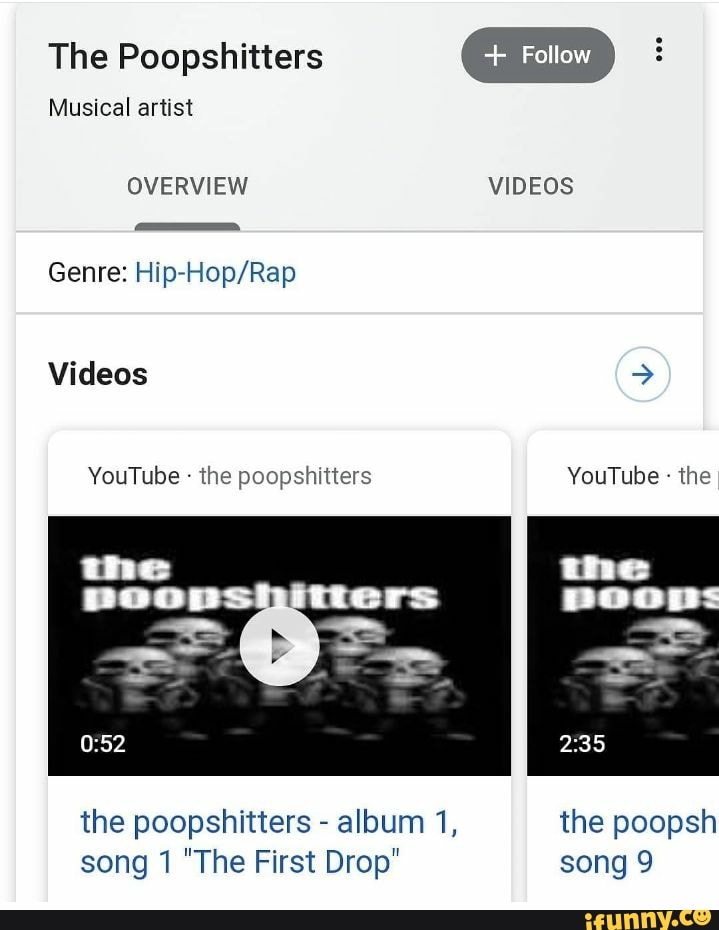 The Poopshitters OVERVIEW VIDEOS Genre: Hip-Hop/Rap Videos the ...