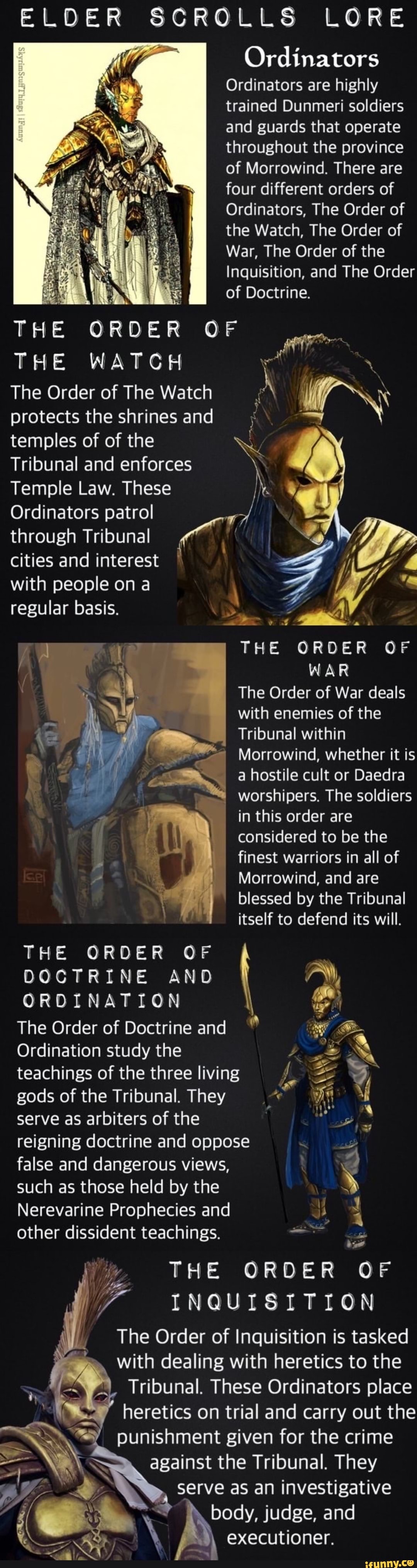 ELDER SCROLLS LORE Ordinators Ordinators are highly trained Dunmeri ...
