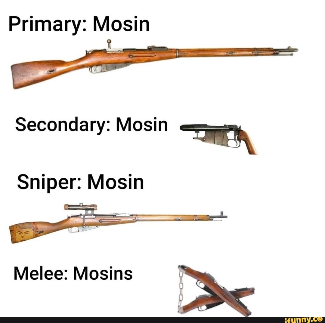 Primary: Mosin Secondary: Mosin Sniper: Mosin Melee: Mosins - iFunny