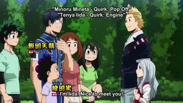 Mineta wtf? - "Minoru Mineta\- Quirk: Pop ort "Tenya lida =(Quirk ...