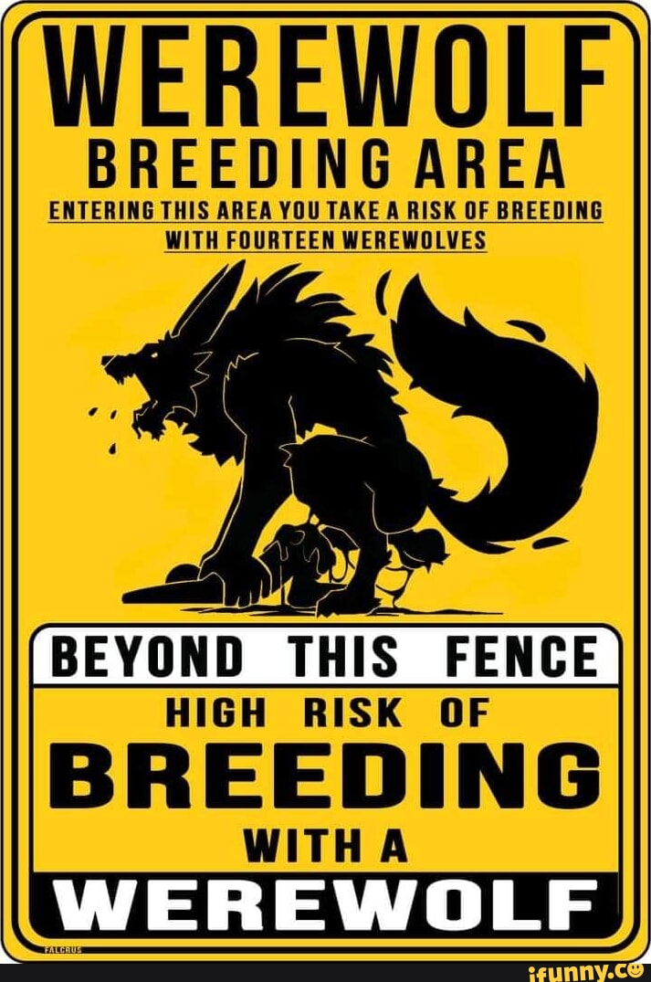 BEYOND THIS FENCE HIGH RISK OF BREEDING WITHA WEREWOLF - iFunny