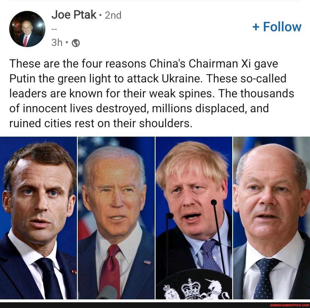 Joe Ptak + Follow These are the four reasons China's Chairman Xi gave ...