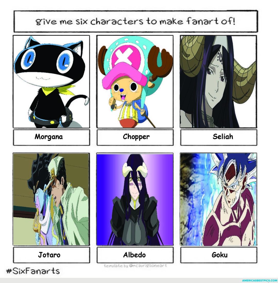 Six Fanart's I did for the shows I love. - Give me six characters to ...