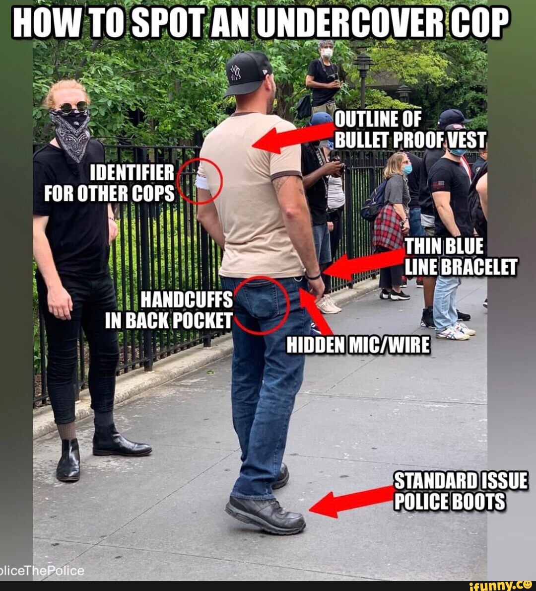 HOW TO SPOT AN UNDERCOVER COP OUTLINE OF BULLET PROOF VEST IDENTIFIER ...