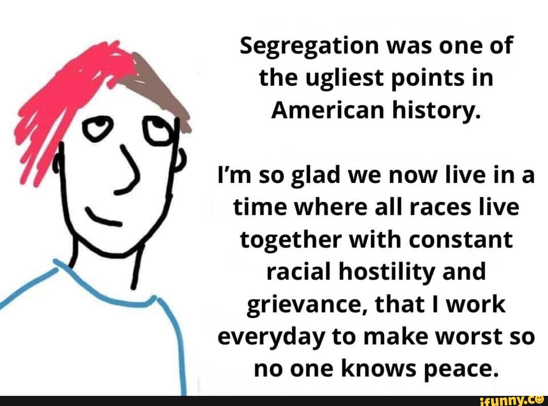 Segregation was one of the ugliest points in American history. I'm so ...