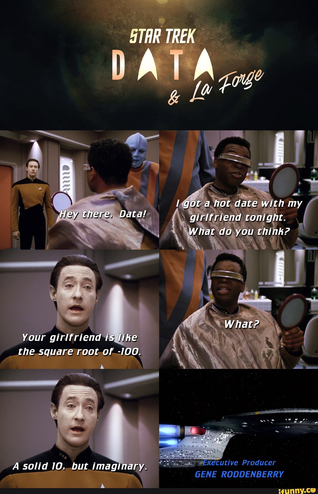 Laforge memes. Best Collection of funny Laforge pictures on iFunny