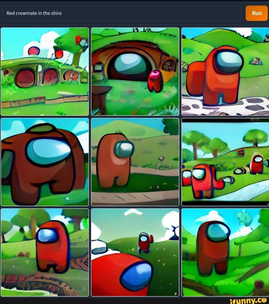 Red crewmate in the shire Run - iFunny