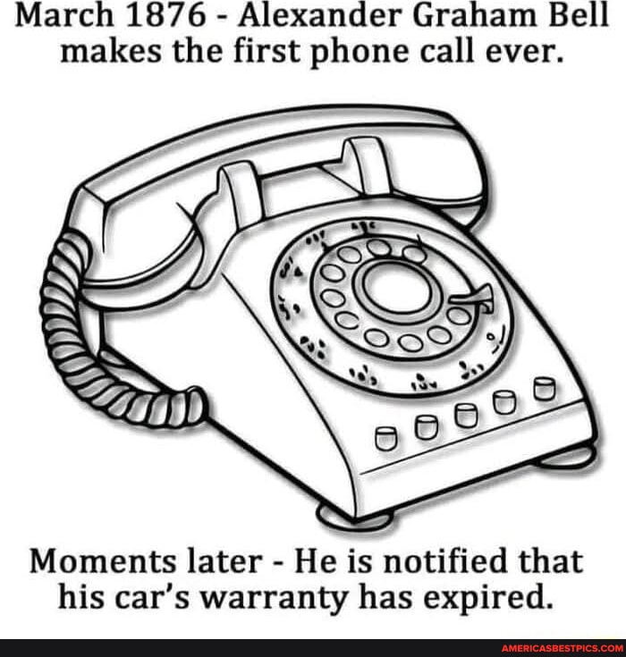 March 1876 - Alexander Graham Bell makes the first phone call ever ...