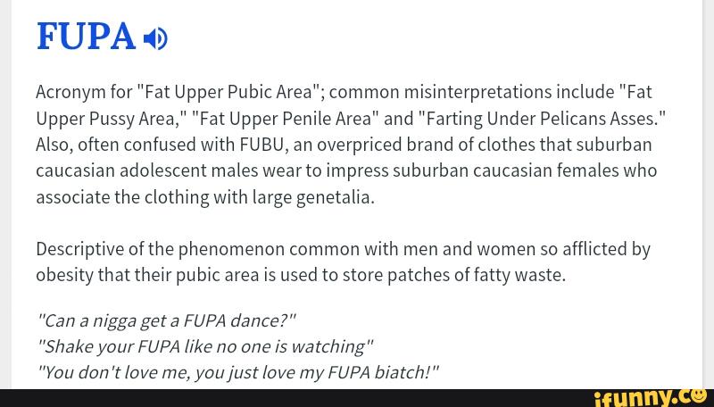 Fupa 4d Acronym For Fat Upper Pubic Area Common Misinterpretations
