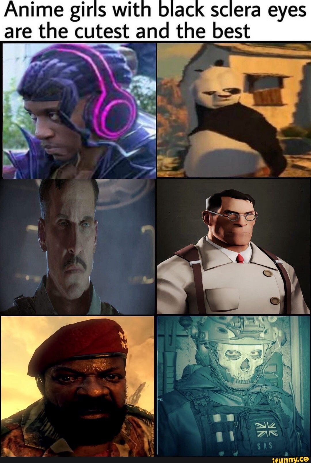 Anime girls with black sclera eyes are the cutest and the best - iFunny