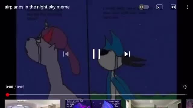 Airplanes in the night sky meme - )