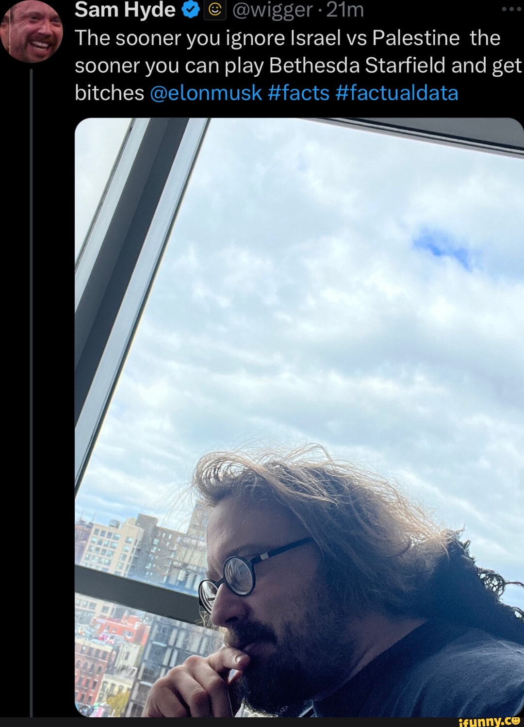 Sam Hyde @ @ ale The sooner you ignore Israel vs Palestine the sooner ...