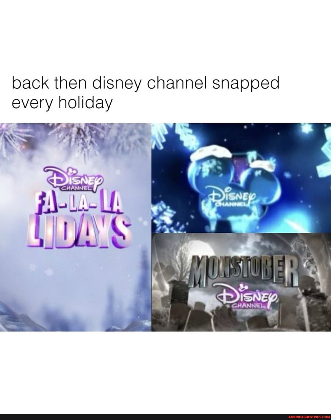 Good times - back then disney channel snapped every holiday I VS SS ...