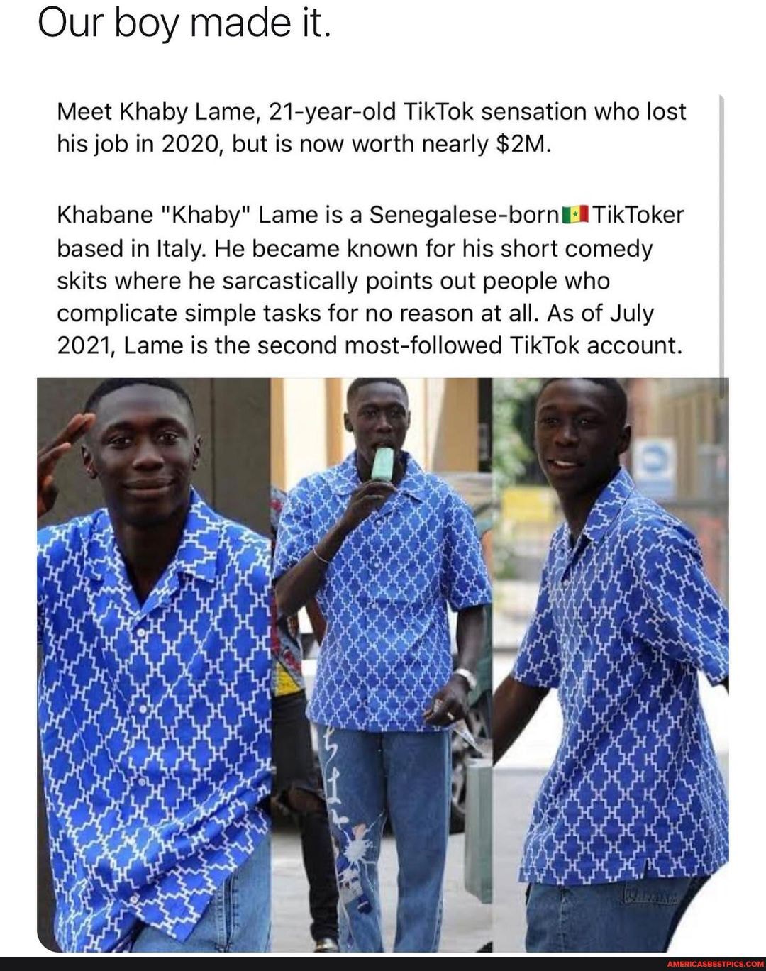 Our boy made it. Meet Khaby Lame, 21-year-old TikTok sensation who lost ...