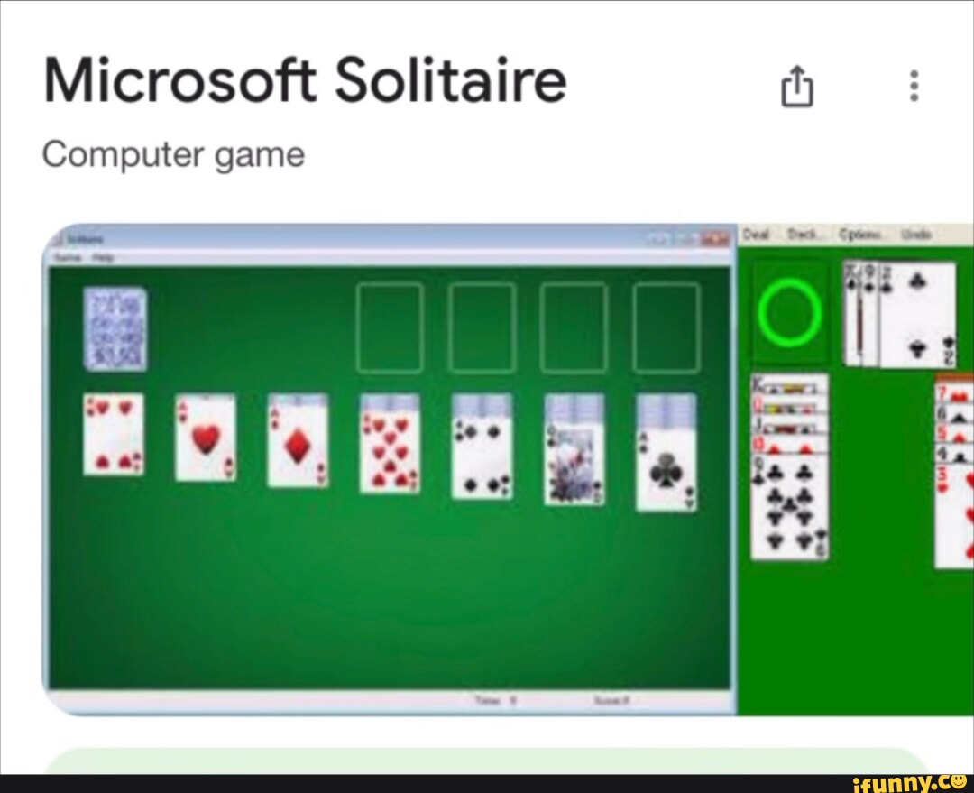 Solitaire memes. Best Collection of funny Solitaire pictures on iFunny